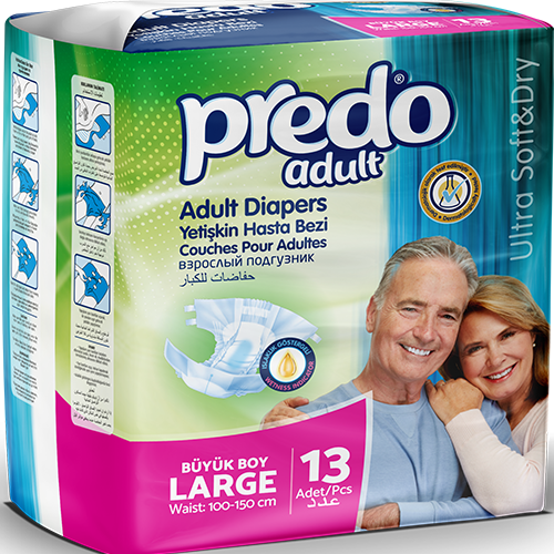 Predo Adult Diapers - Large - 13pk